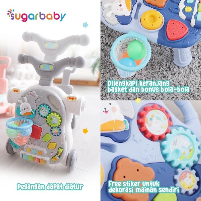 Jual Sugar Baby Activity Walker 5 In 1 Ride On Scooter Baby Push Walker ...