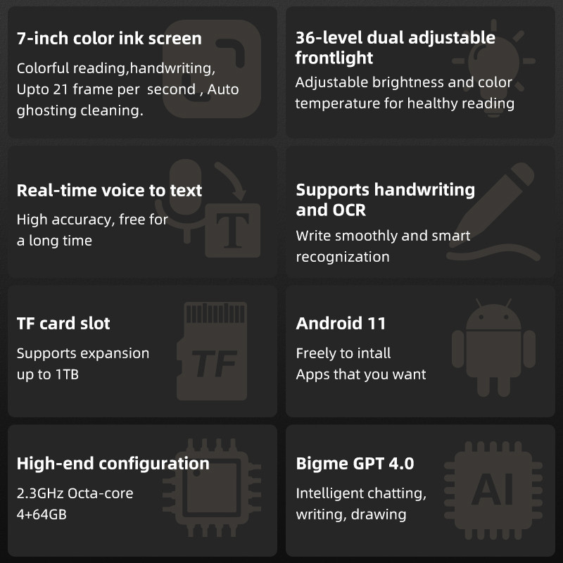 Jual Bigme B751C 7-inch eink screen e-book reader smart book electronic ...