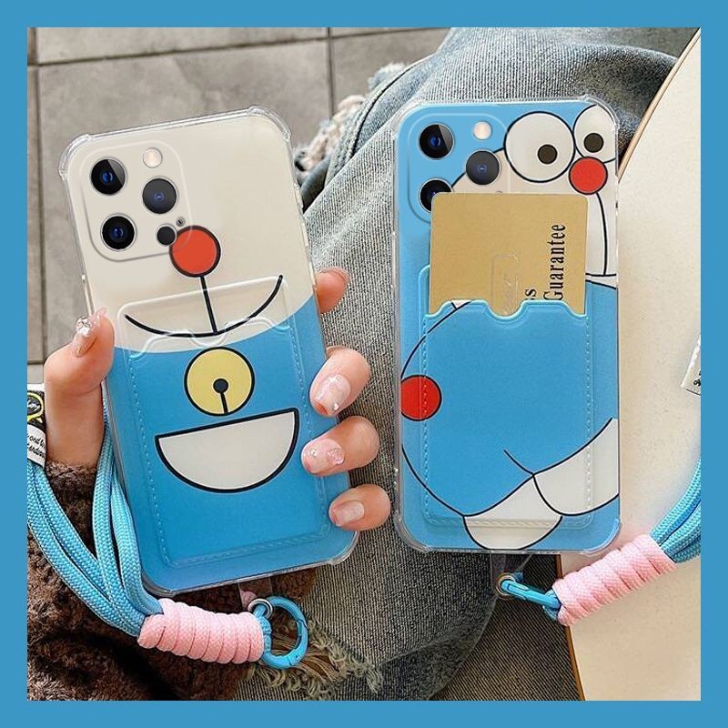Jual Biru Doraemon Tali Card Holder Case Infinix 60 60i 10 Hot 50 50I ...