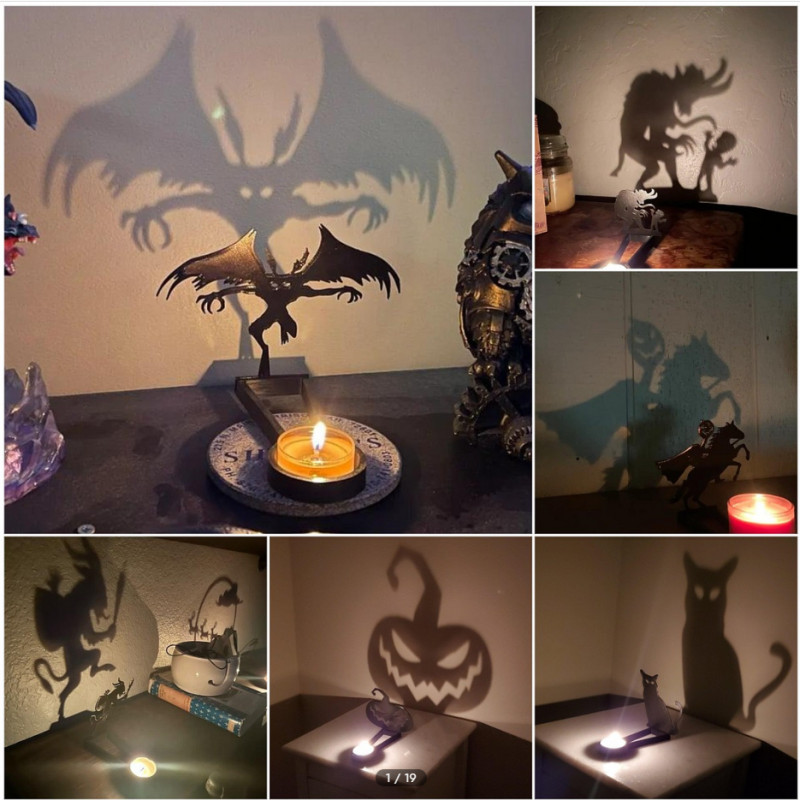 Jual Headless Horseman Shadow Caster Novelty Terror Candle Holder ...