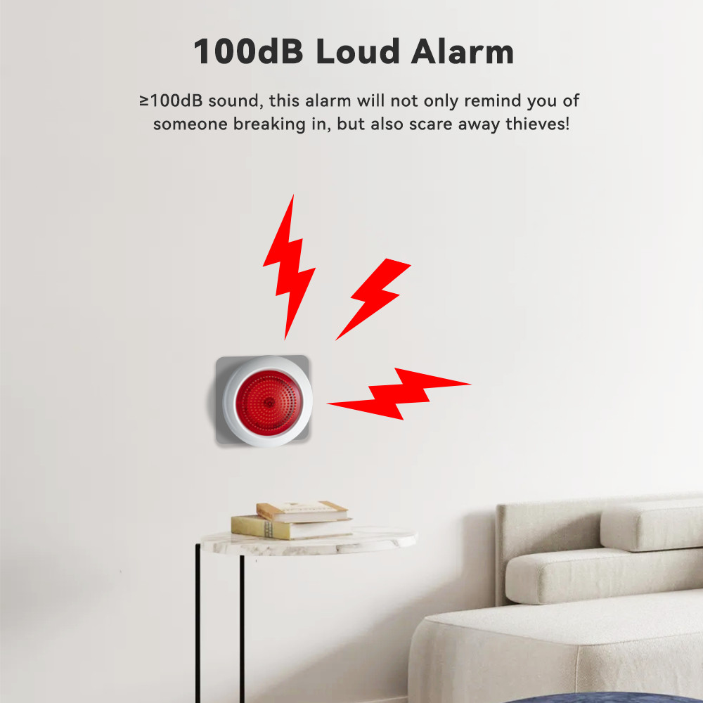 Jual Meian Zigbee Smart Siren Alarm 110V 220V Sirene Alarme 100dB ...