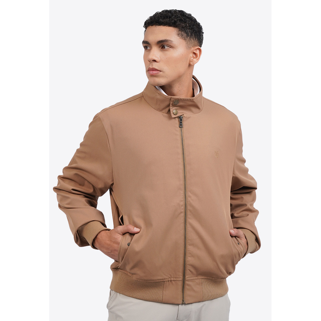 Jual WOOD Regular Fit Harrington Jacket 2-JKXLXC125E090 CAMEL | Shopee ...
