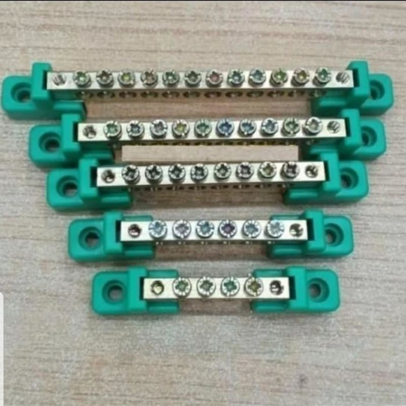 Jual Terminal Grounding Hijau Nol Arde 8x12mm M5 6 Pole | Shopee Indonesia