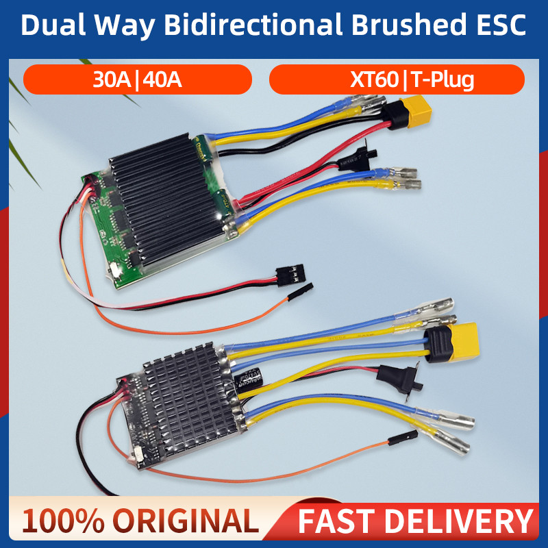 Jual IMPORT 1/2PCS 30/40A Dual Way Bidirectional Brushed ESC Electric ...