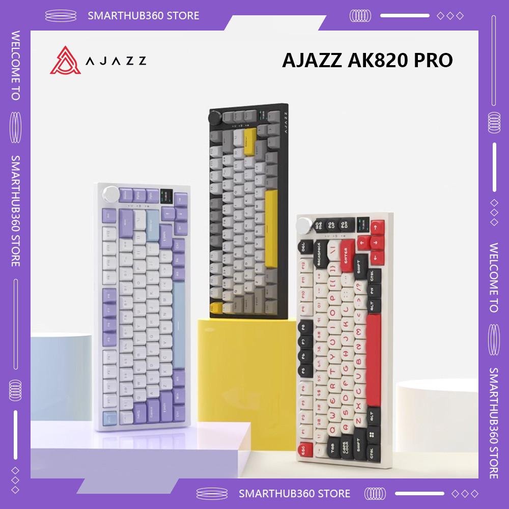 Jual AJAZZ AK820 Pro Mechanical Keyboard Three Mode Wireless ...