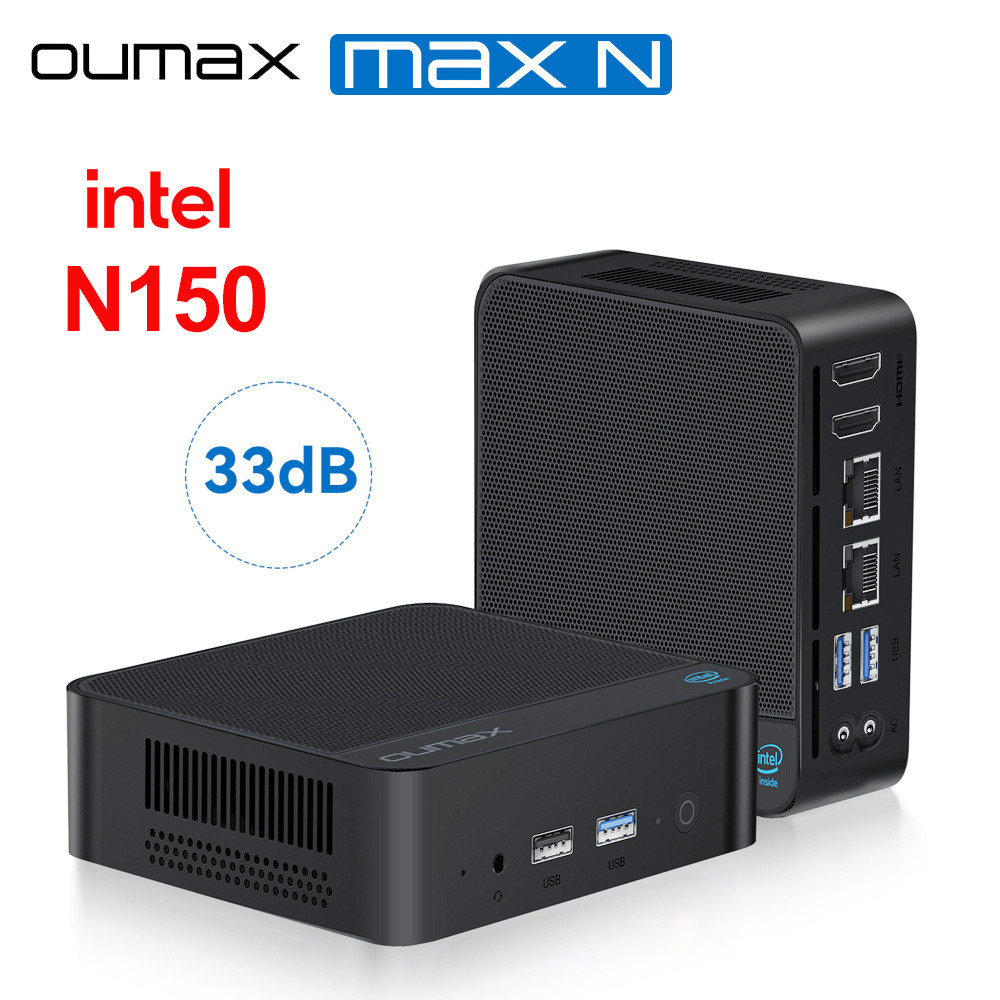 Jual 2025 OUMAX Intel Twin Lake N150 16GB 500GB Mini PC WIFI 5 Dual ...