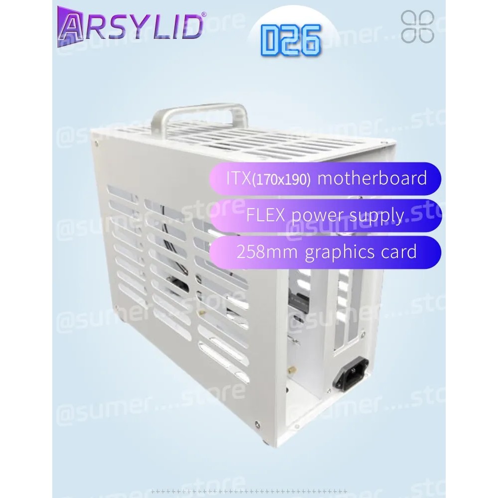 Jual D26 A4 Chassis Motherboard Mini ITX Game Computer 50mm Radiator Support 258mm Graphics Card ...