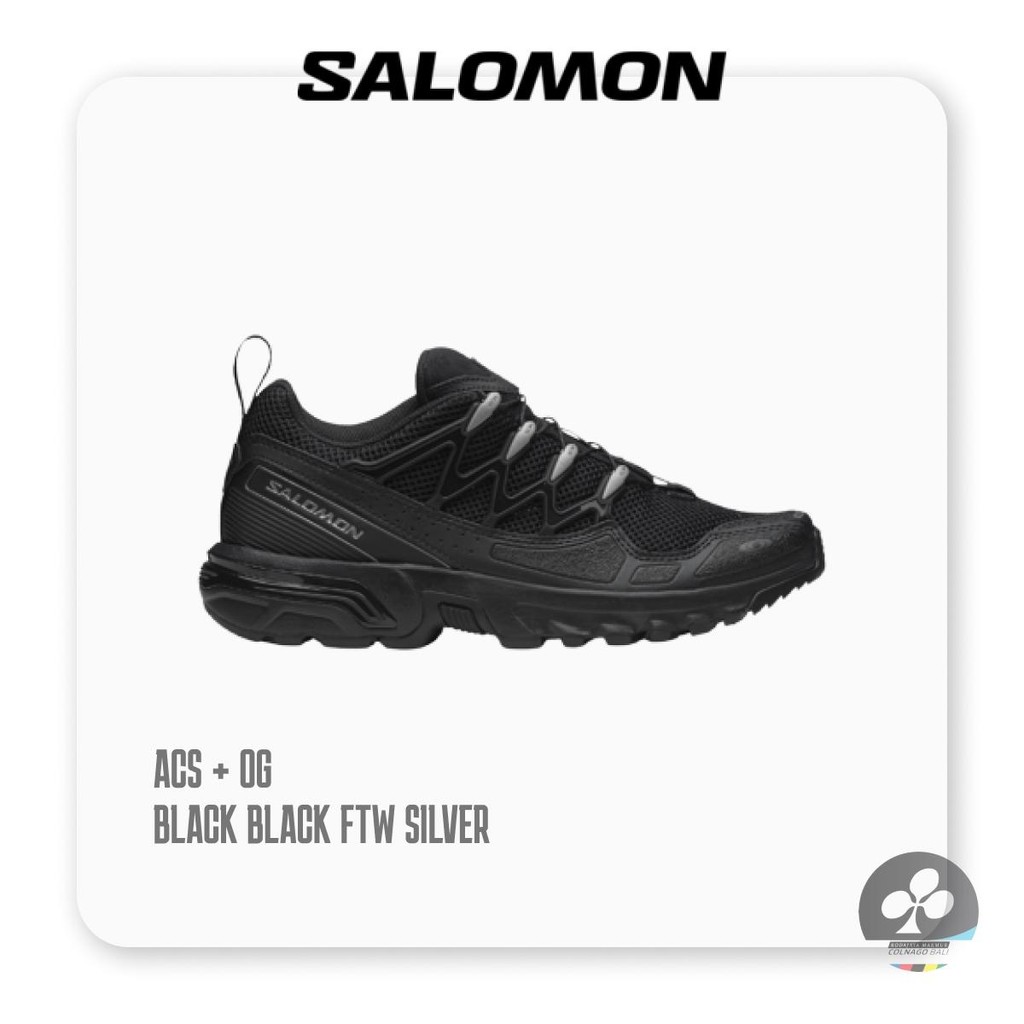 Jual Sepatu SALOMON ACS + Og BLACK/BLACK/FTW SILVER - Sepatu Lari Trail ...