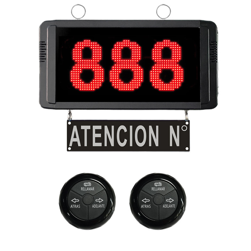 Jual Spanish Voice Broadcast Take A Number Button Next Calling Wireless ...