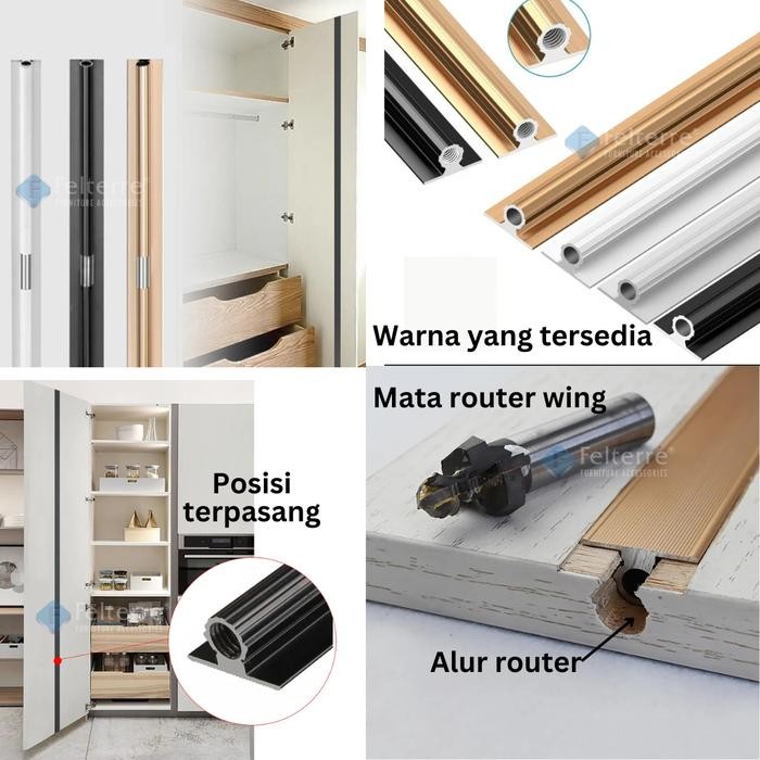 Jual Felterre Planofit Pelurus Pintu Lemari Swing Dan Sliding | Shopee ...