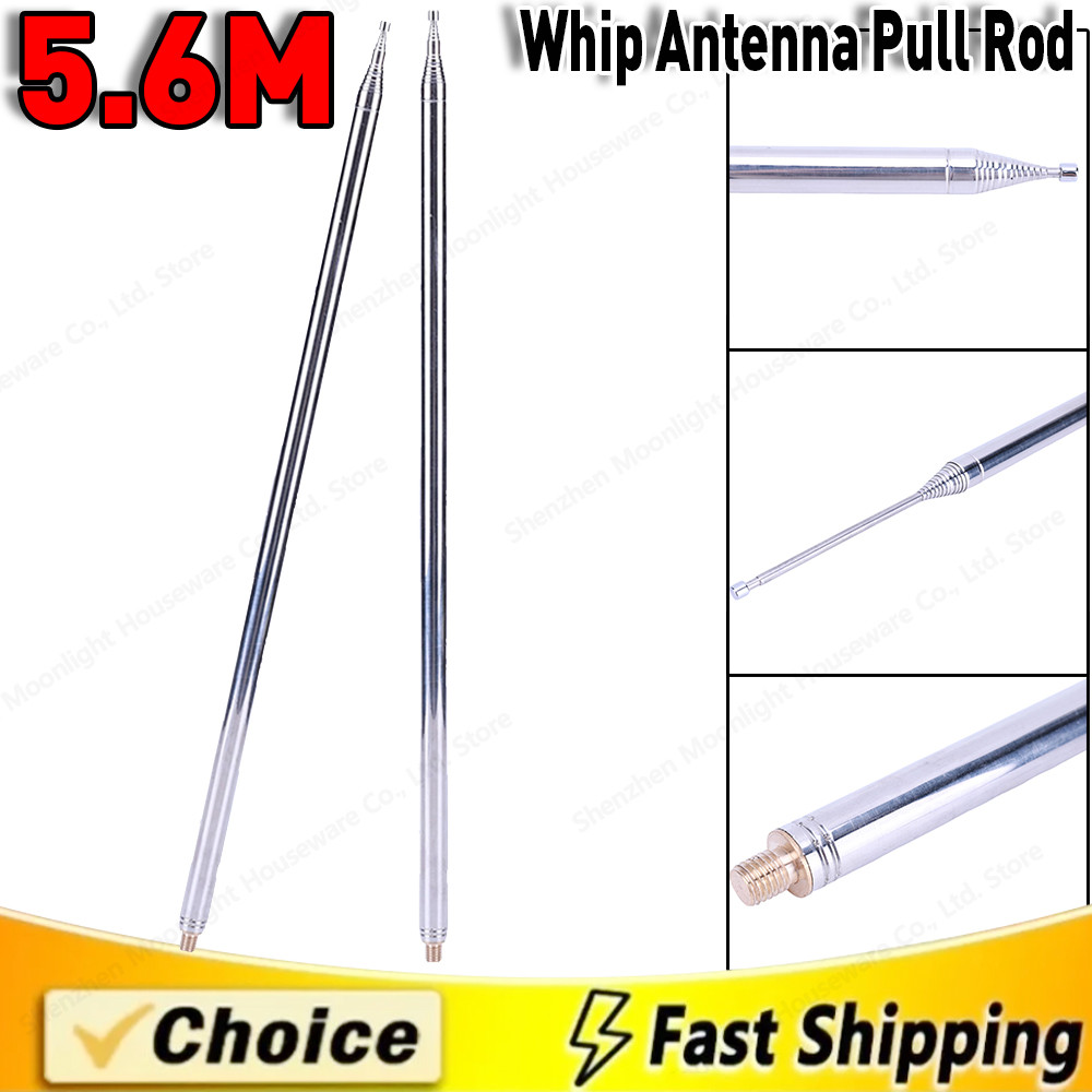 Jual 5.6M Stainless Steel Whip Antenna Pull Rod Diy Telescopic Whips ...