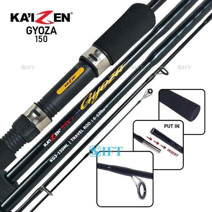 Jual Joran KAIZEN GYOZA Travel Rod Solid Fiber Sambung 3 150 165 180 ...