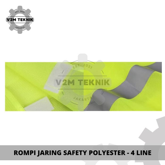 Jual Rompi Jaring Safety Vest List Garis 4 Line / Rompi Safety Proyek ...