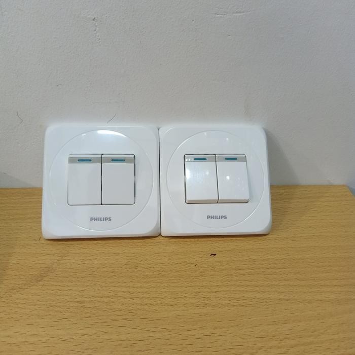 Jual PHILIPS simply 2 gang 1 way / saklar seri/ saklar philips seri ...