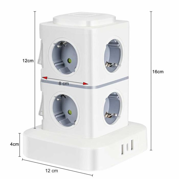 Jual Stop Kontak Power Socket Strip Tower Saklar Colokan Listrik Tower ...