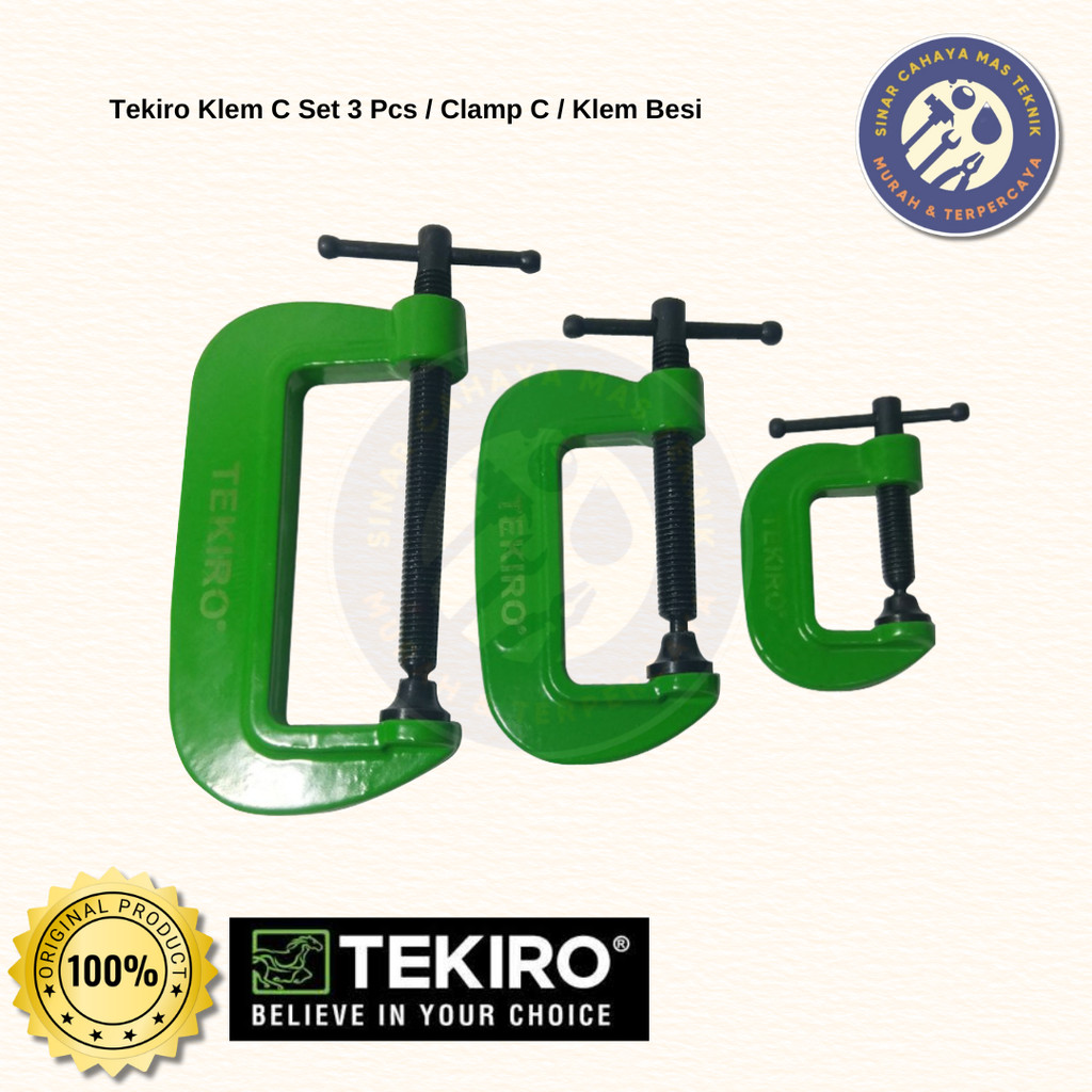 Jual Tekiro Klem C Set 3 Pcs / Clamp C / Klem Besi | Shopee Indonesia