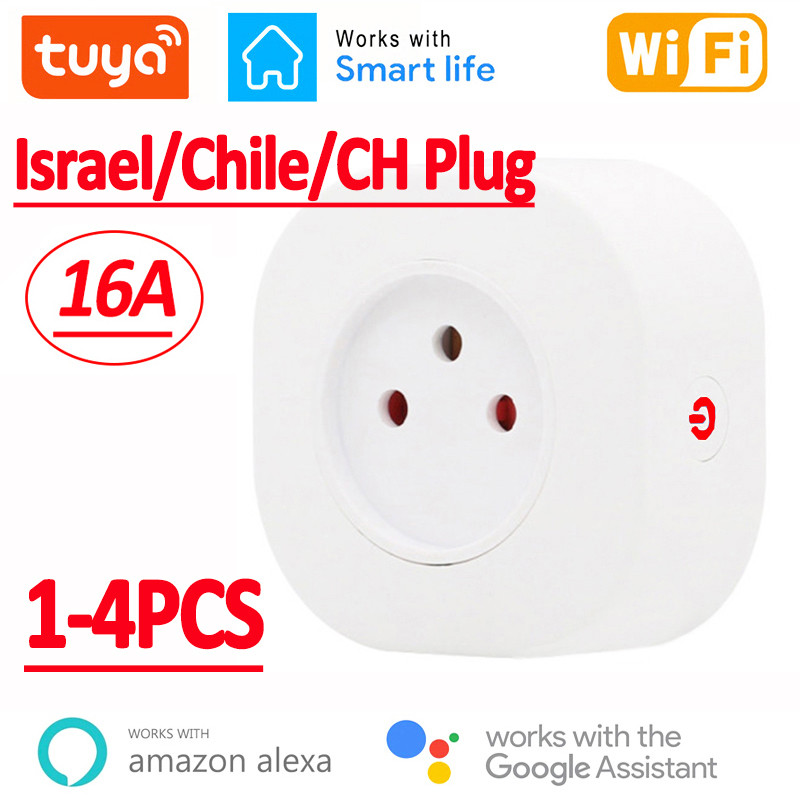 Jual WiFi Smart Plug 16A Israel/Italy/Chile/Switzerland Plug Power ...