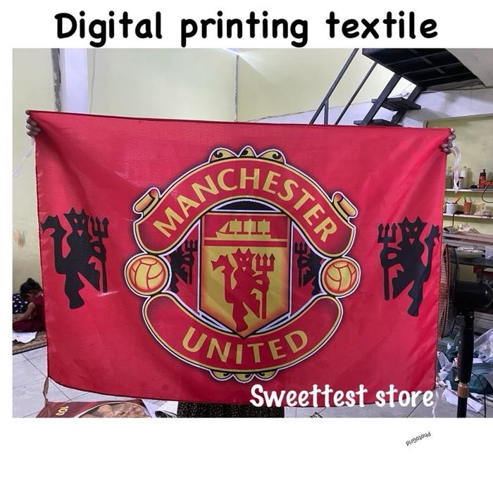 Jual BENDERA MANCHESTER UNITED 120X80, BENDERA BOLA, MUFC,ENGLAND ...