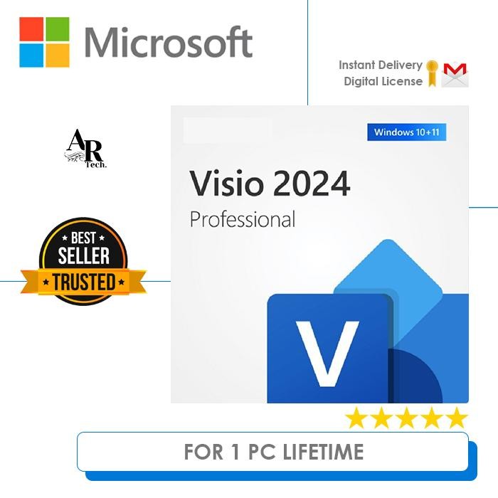 Jual Terlaris Microsoft Visio 2024 Professional Bind License Original ...
