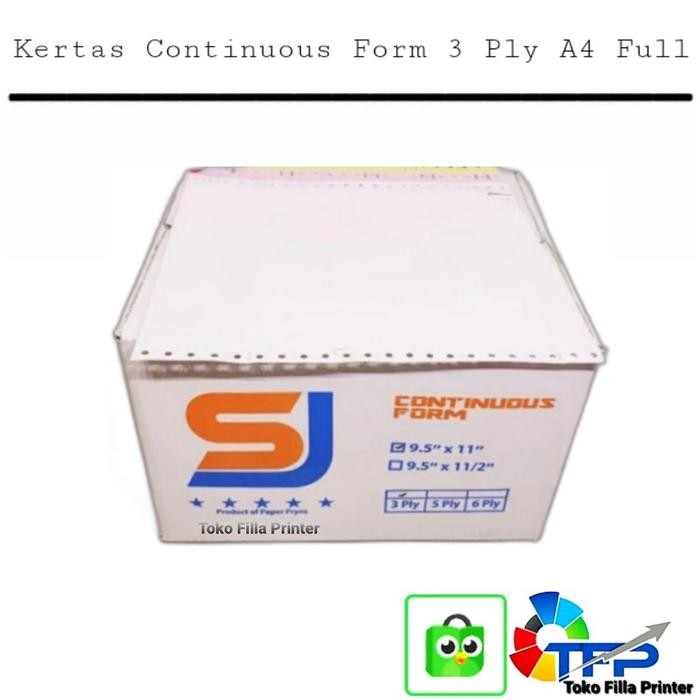 Jual Kertas Continuous Form 3 ply A4 Full | Shopee Indonesia