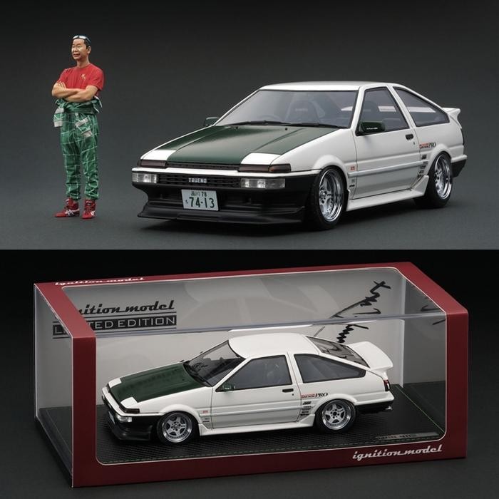 Jual Ignition Model 1:18 Toyota Sprinter Trueno (AE86) with Mr. Keiichi ...