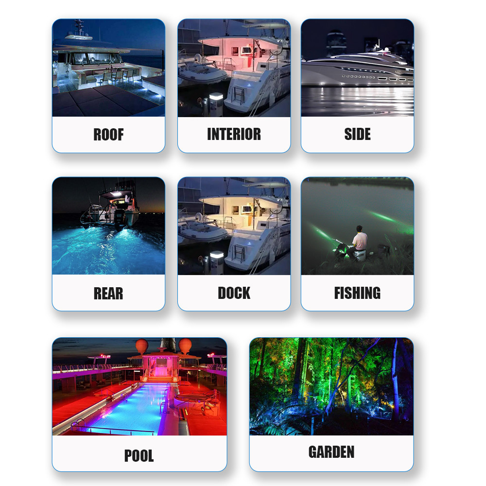 Jual 42 LED Waterproof Marine Boat LED Light Underwater Pontoon Transom ...