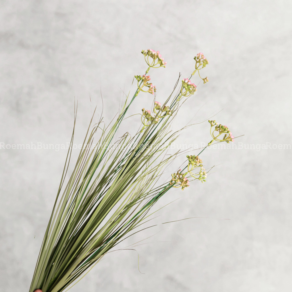 Jual 3 Cabang Buds Grass Rumput Ilalang / Real Touch Artificial / Bunga ...