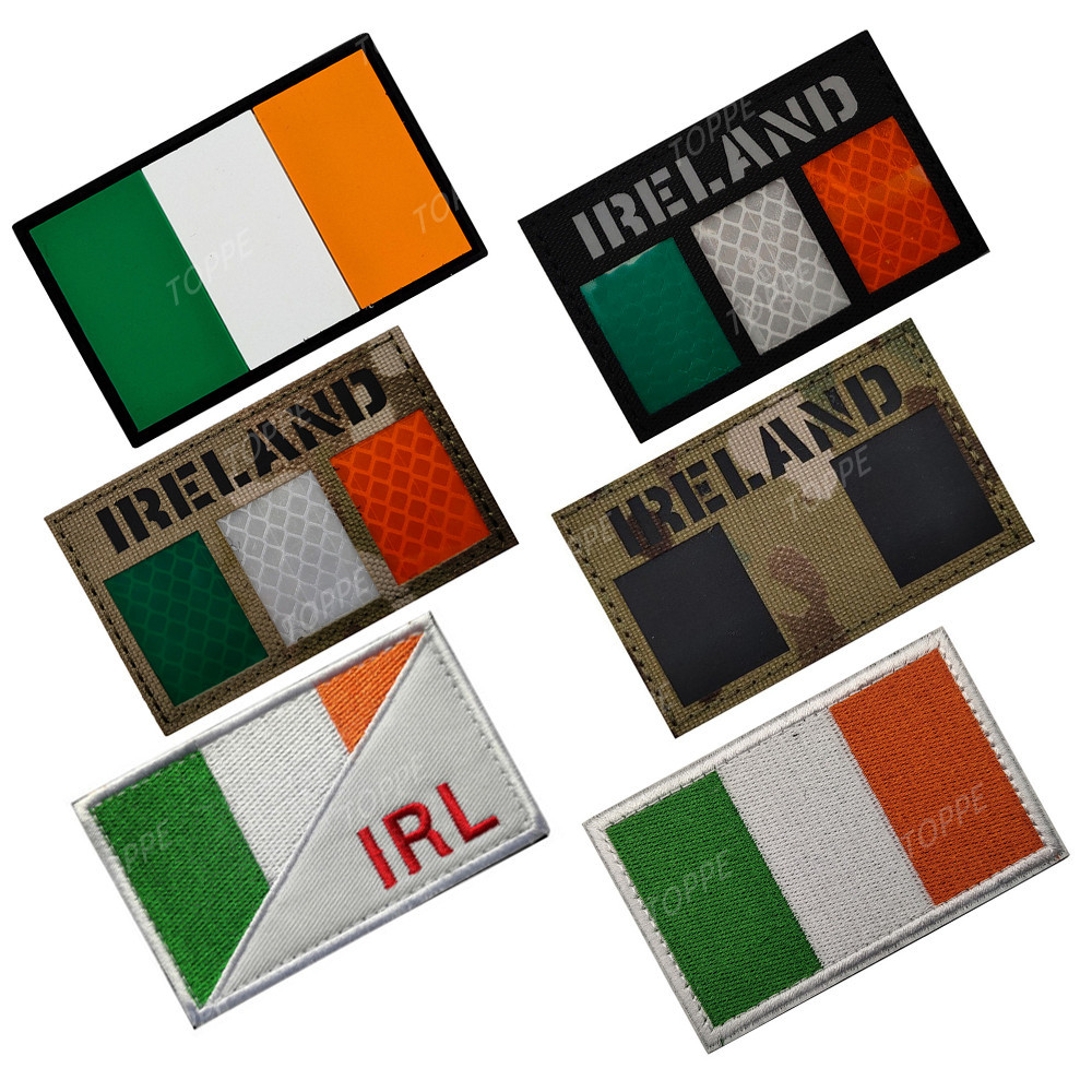 Jual Ireland Embroidery IR Patches Armband The Irish Flag Patches ...