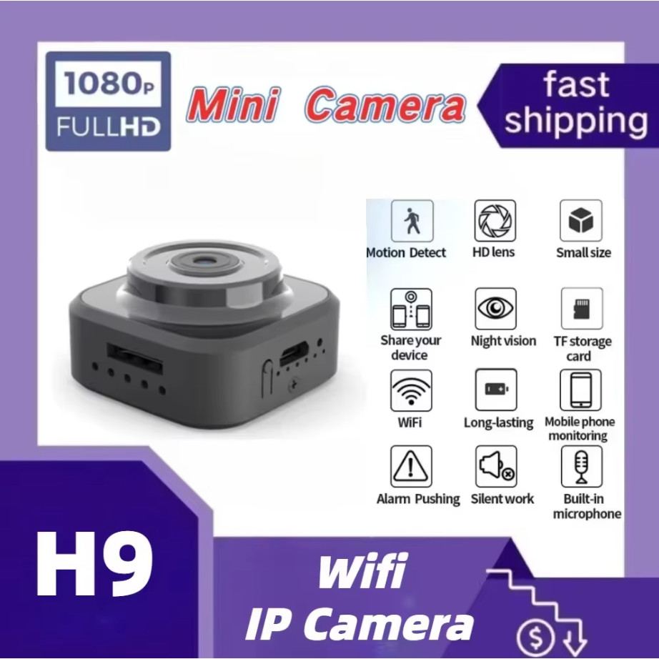 Jual H9 Mini Camera Wireless Wifi Remote Monitor Camcorder Tiny Home Ip ...