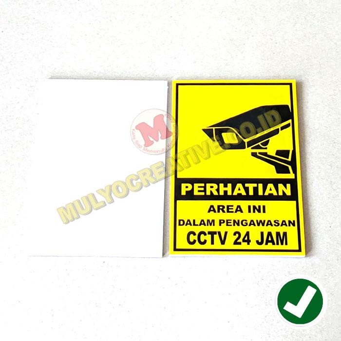 Jual Papan Sign Bahan Akrilik Papan Tulisan Area Pengawasan CCTV ...