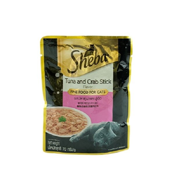 Jual SHEBA POUCH TUNA & CRABSTICK 70GR | Shopee Indonesia