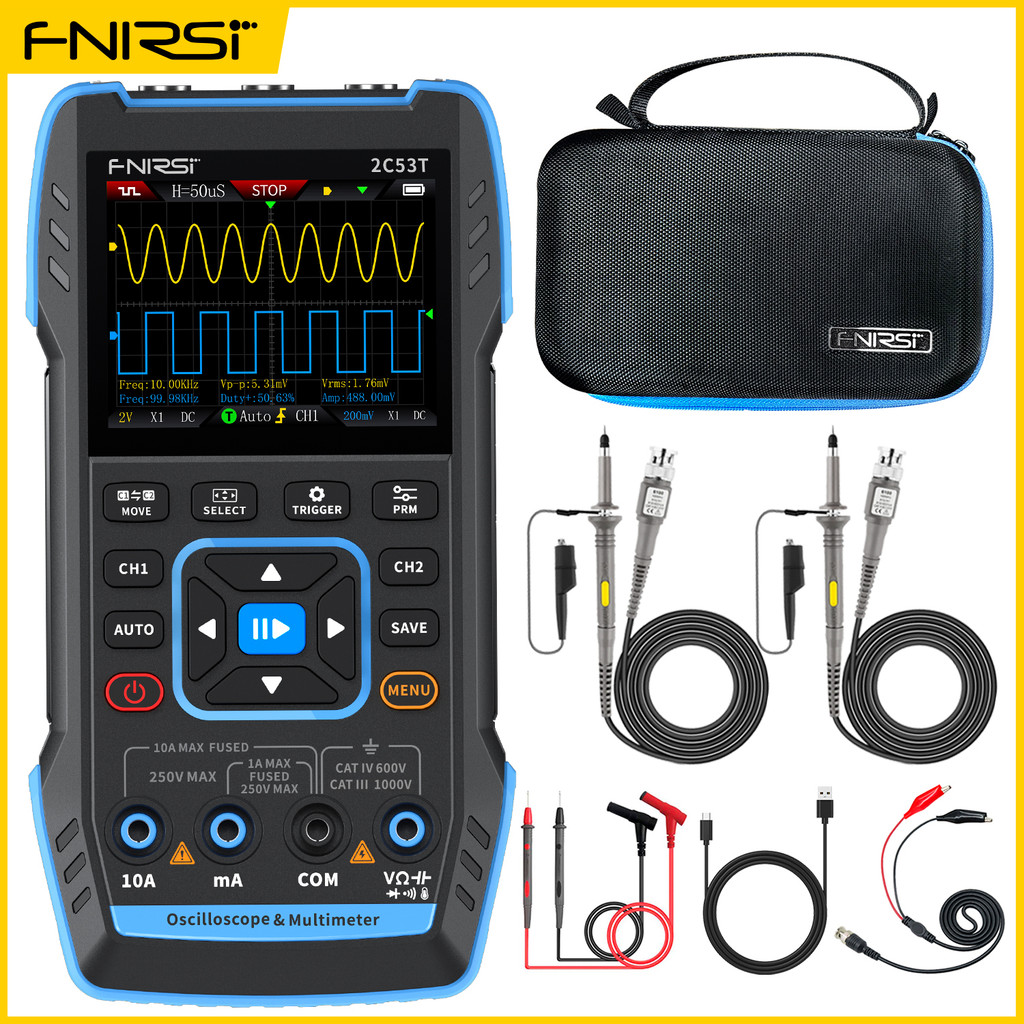 Jual BEST SELLER FNIRSI 2C53T 2C23T Upgrade 3in1 Oscilloscope Multimeter Signal Generator 50MHz ...