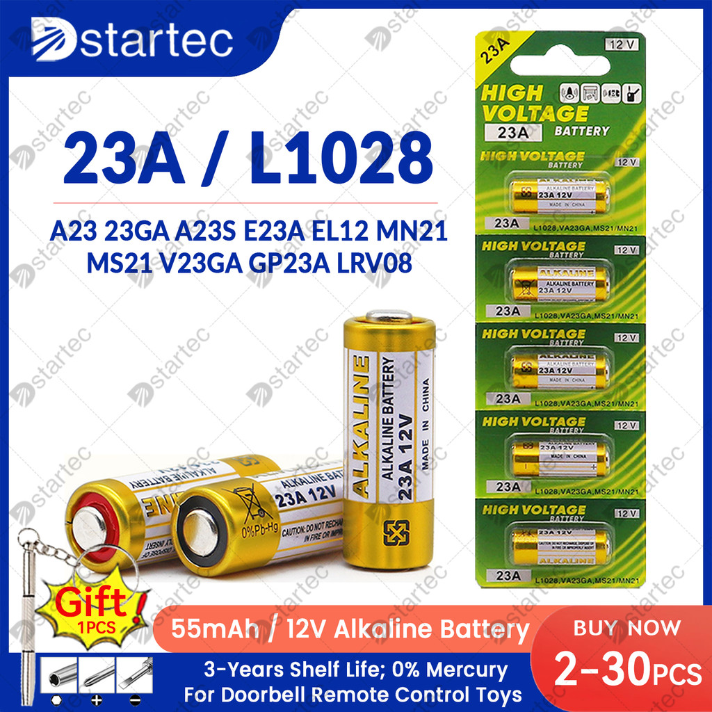 Jual 2-30Pcs 23A 12V Alkaline Battery A23 23Ga A23S E23A El12 Mn21 ...