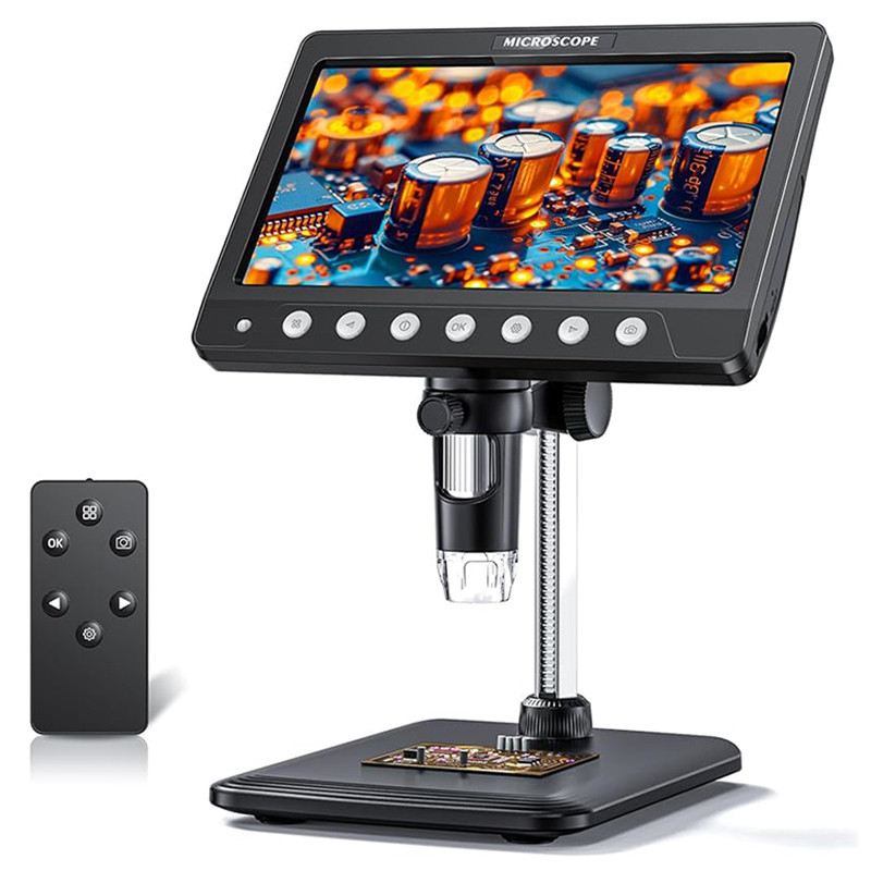 Jual 7Inch 5Mp Digital Microscope 1200X Magnification Coin Microscope ...