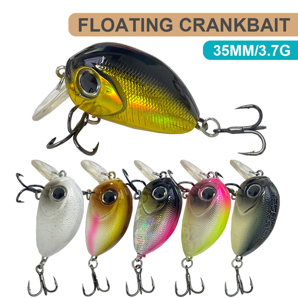Jual 3.5Cm 3.7G Fishing Lures Floating Micro Crankbait Wobbler ...