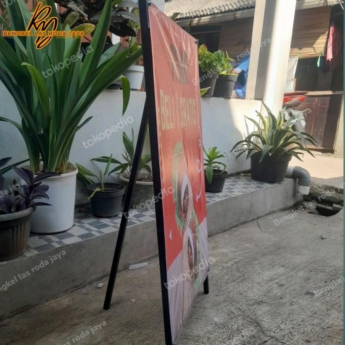 Jual Standing Banner Besi / Standing Banner Spanduk | Shopee Indonesia