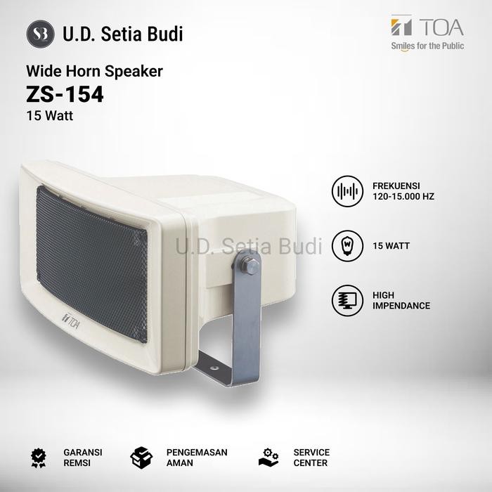 Jual Toa Zs-154 Wide Horn Speaker 15 Watt Asli Dan Bergaransi | Shopee ...