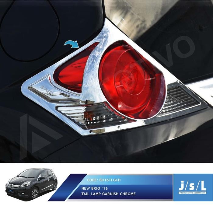 Jual PREMIUM New Brio Garnish Lampu Belakang JSL Krom/Tail Lamp Garnish ...