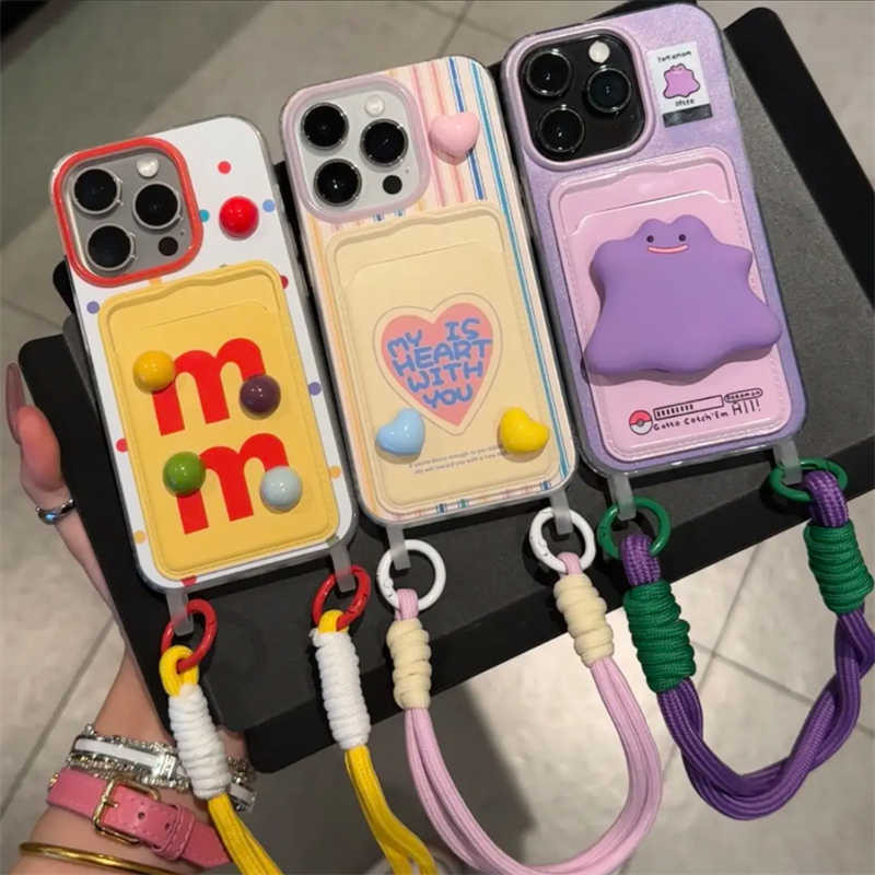 Jual Berwarna-Warni Simple Lucu Monster Kecil Card Holder Casing Redmi ...