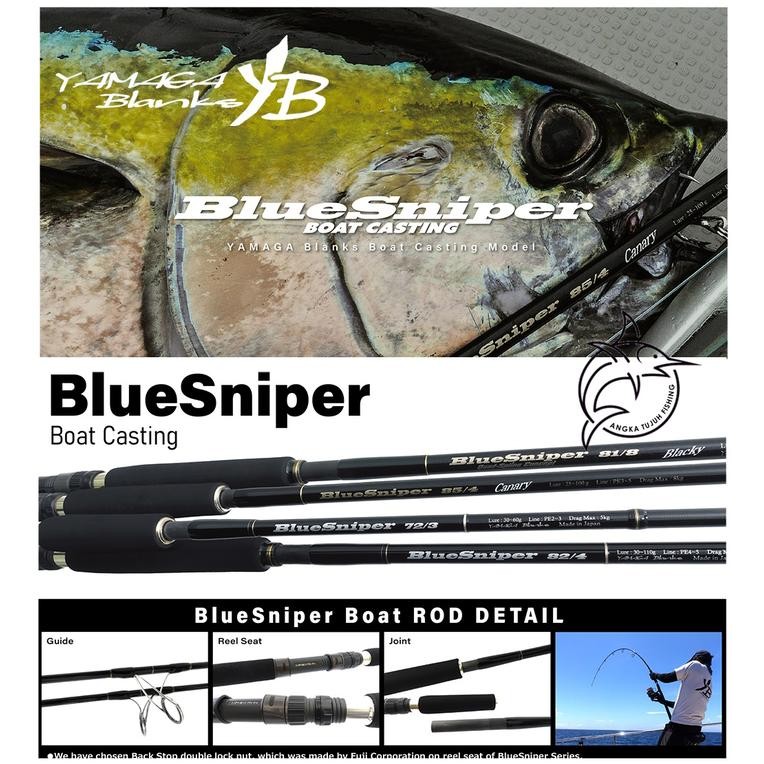 Jual Yamaga Blanks BlueSniper Blue Sniper Boat Casting Popping Rod ...