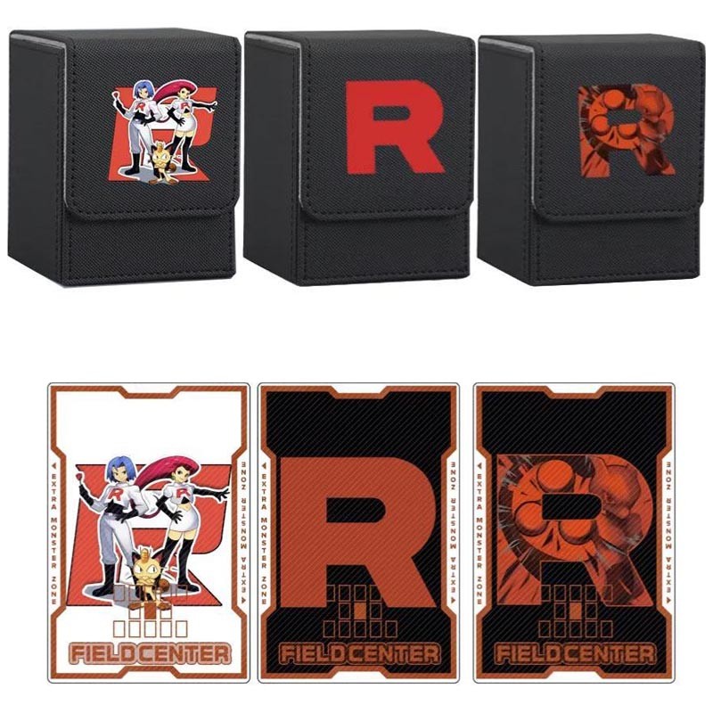 Jual Pokemon Team Rocket R Logo Self Made Leather Card Storage Box ...