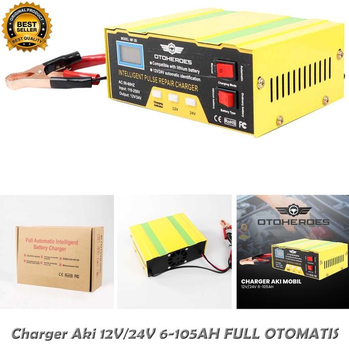 Jual Alat Strum Cas Charger Aki Accu Mobil Truk Full Otomatis 12V/24V 6 ...