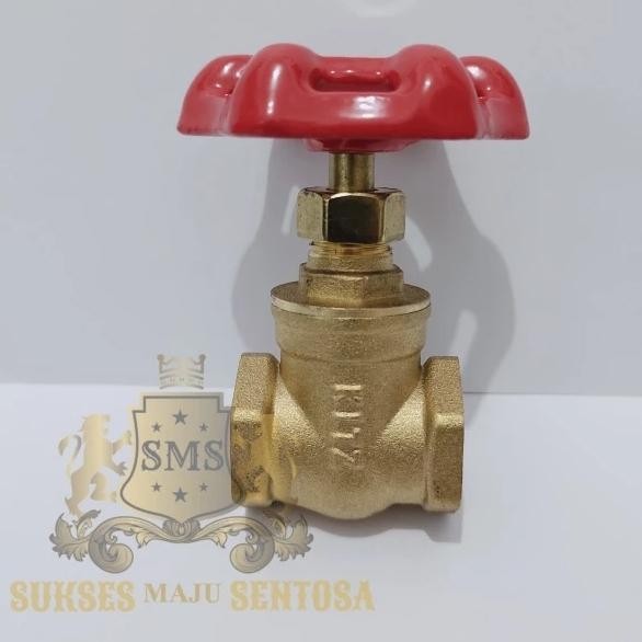 Jual GATE VALVE KUNINGAN KITZ 1/2" / STOP KRAN PUTAR 1/2 INCH BRASS | Shopee Indonesia