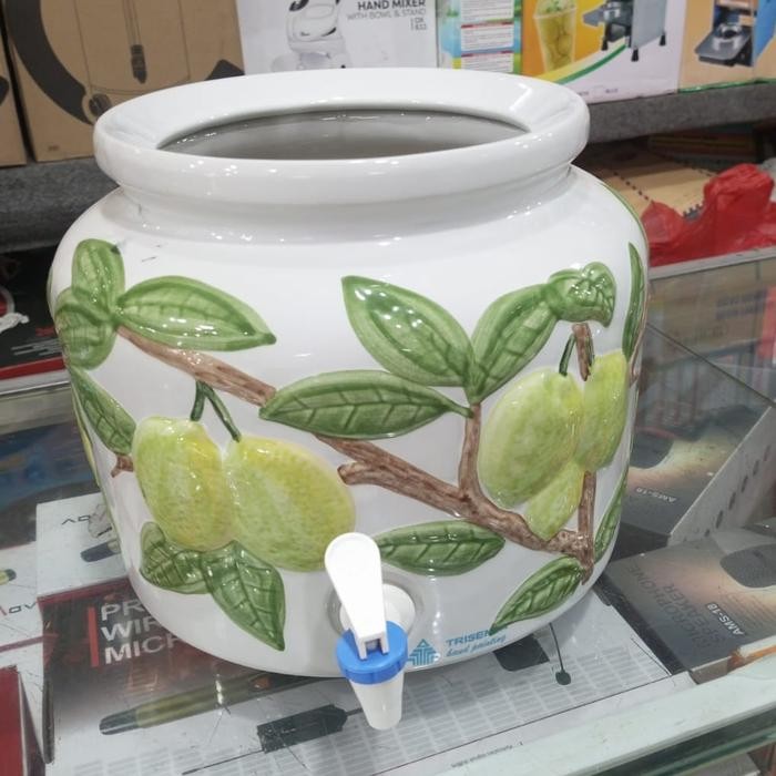 Jual GUCI KERAMIK TRISENSE, GUCI AIR MINUM, WADAH AIR GALON | Shopee ...