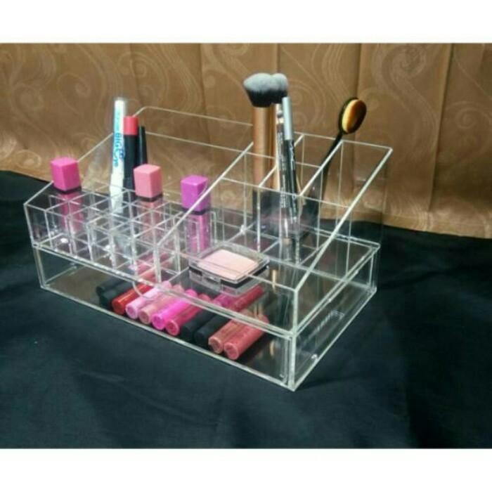 Jual acrylic makeup organizer tipe zxx / akrilik display kosmetik ...