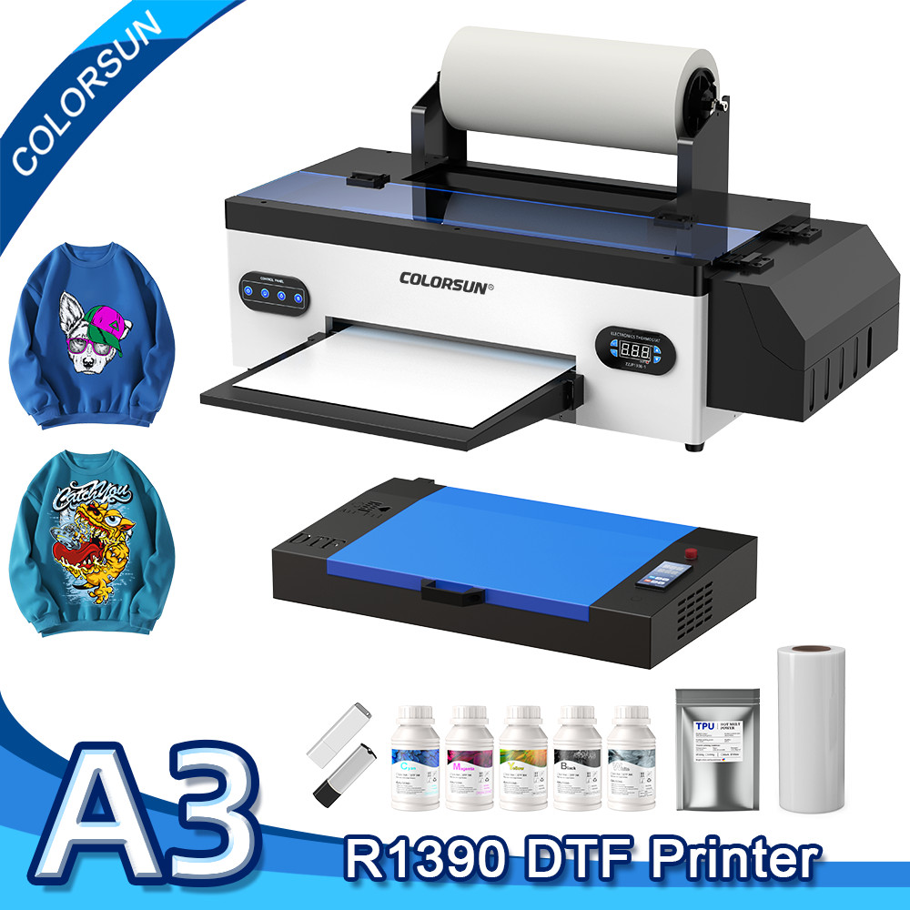 Jual Colorsun A3 DTF Printer Direct to Film T-Shirt Printing Machine For Epson 1390 Impresora A3 ...