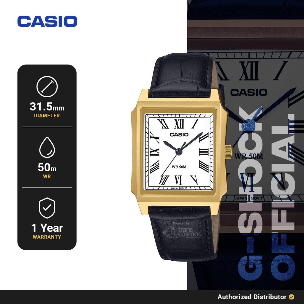 Jual Jam Tangan Analog Unisex Casio MTP-B190GL-7BVDF Vintage Tank ...