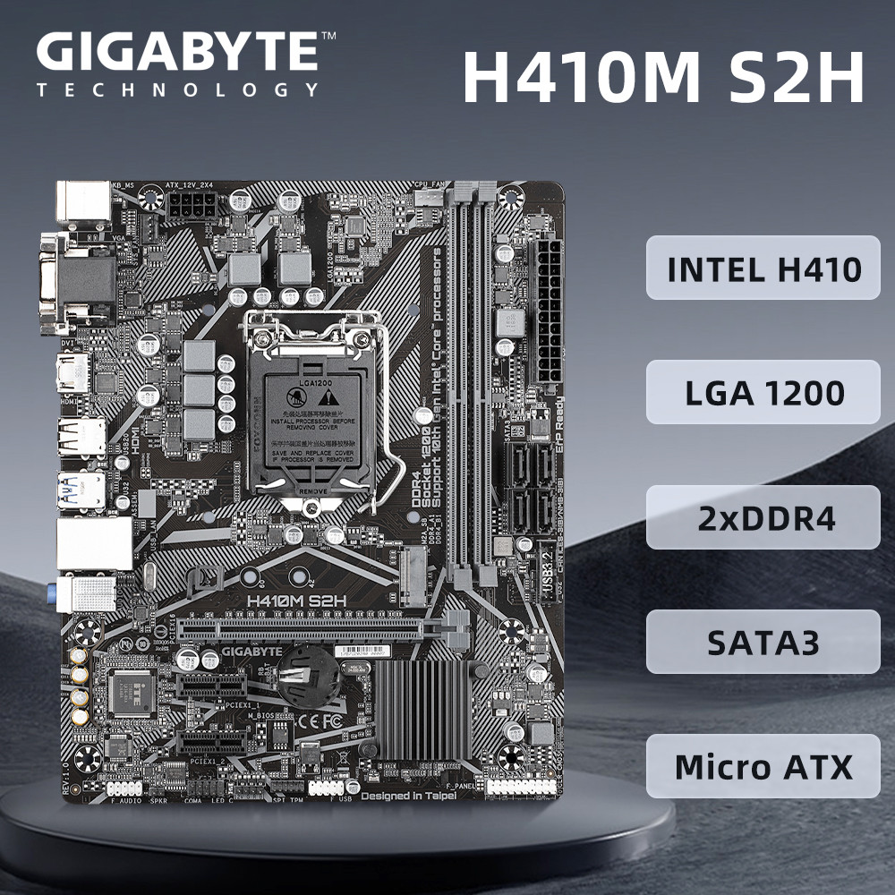 Jual Gigabyte H410M S2H Motherboard Support LGA1200 i9-10900K i7-10700 ...