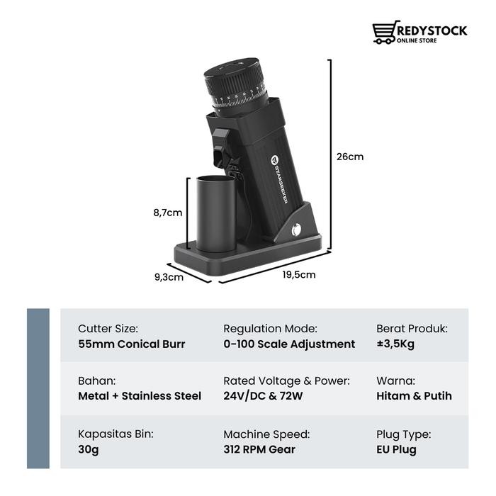 Jual STARSEEKER E55 Coffee Grinder kopi Espresso elektrik 7 core 55mm Conical burr Plasma ...