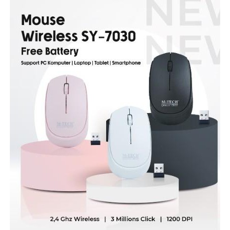 Jual Mouse Wireless M-Tech SY-7030 FREE Battery | Shopee Indonesia